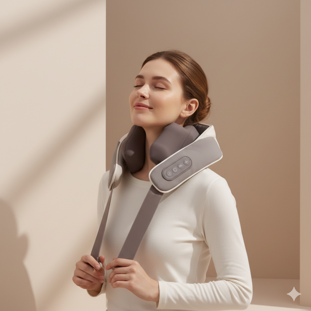 Masajeador Cervical Inalámbrico con Calor – Laviro